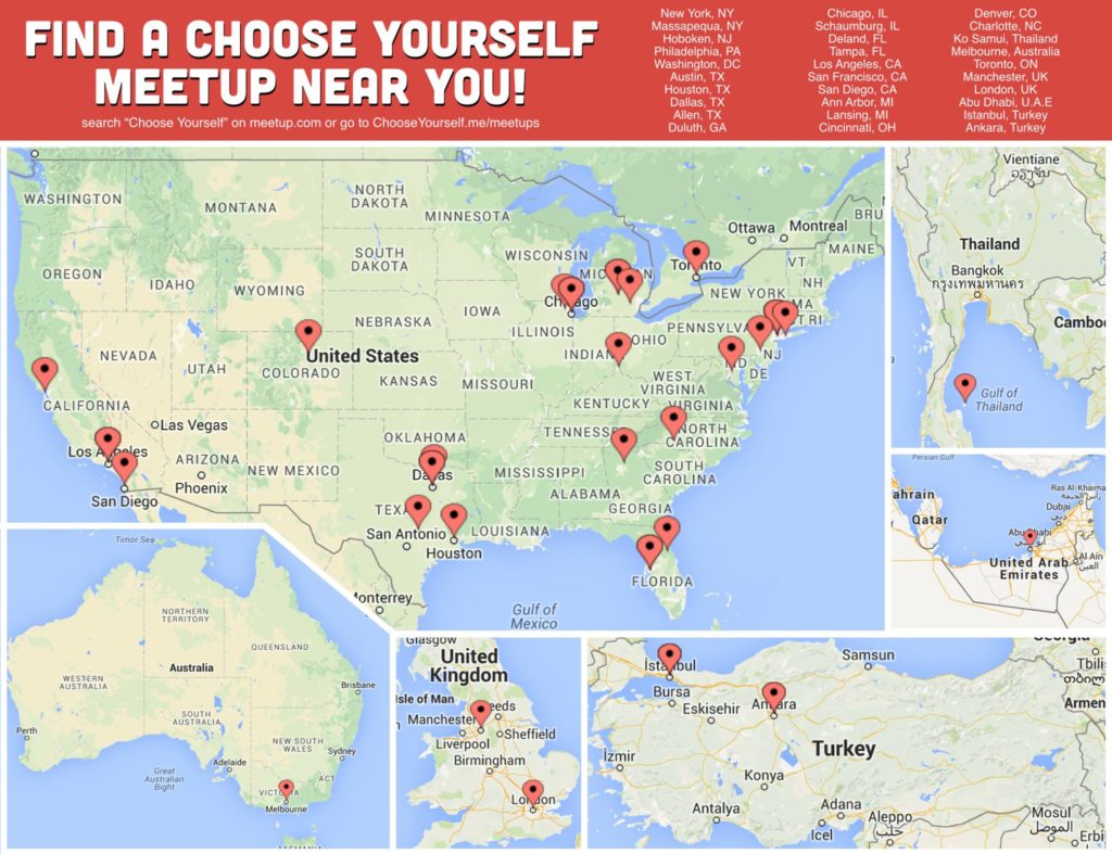 The Choose Yourself Meetup Map (How To Find Your "Scene") - James Altucher
